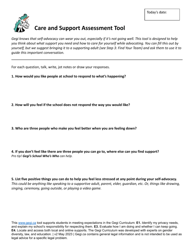 Self-Advocate - GEGI